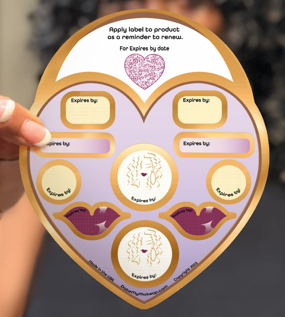 10 Individual Metallic Vinyl Labels, For Makeup Expiration – Date My ...